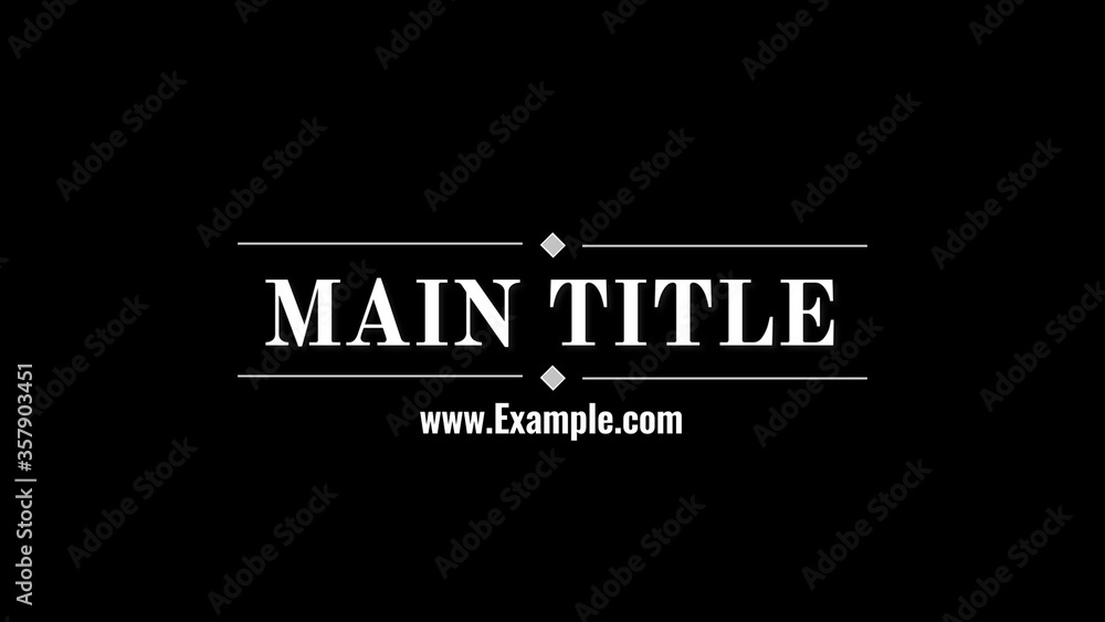 Large Classic Title Stock Template | Adobe Stock