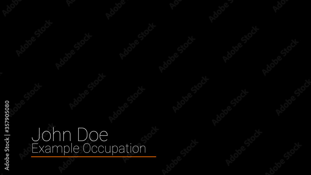 Sliding Line Lower Third Stock Template | Adobe Stock