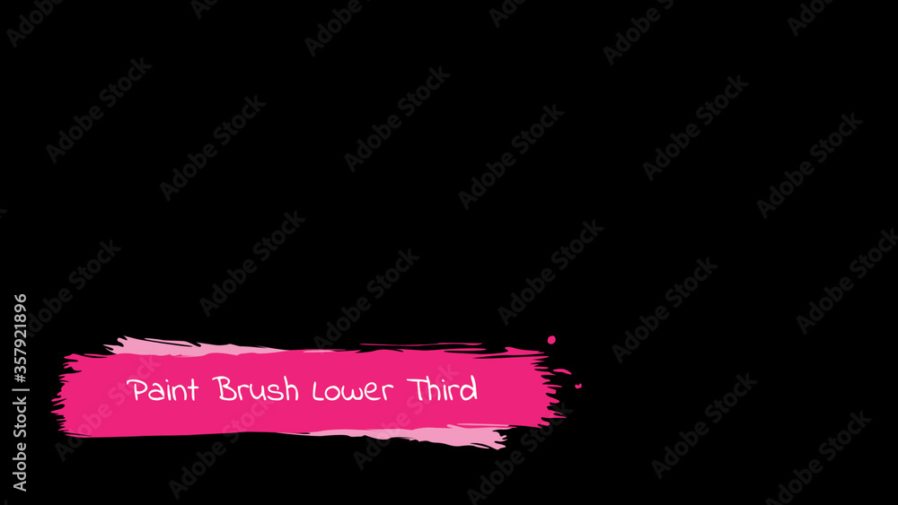 Paint Brush Lower Third Stock Template | Adobe Stock