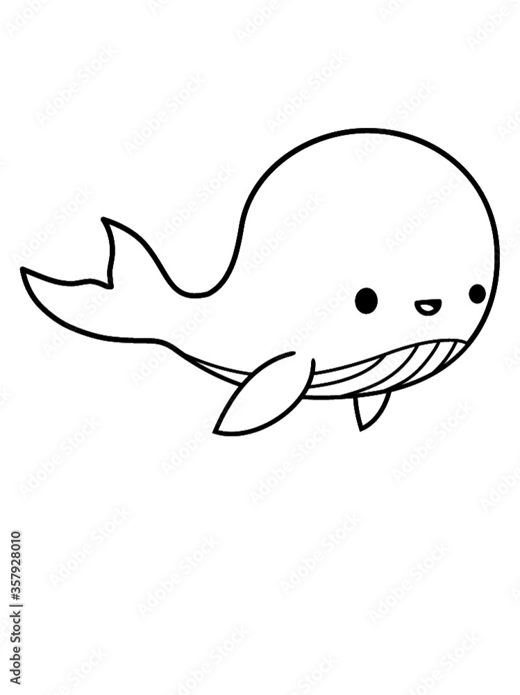 Niedliches Wal Baby Clipart cartoon design Stock Vector | Adobe Stock