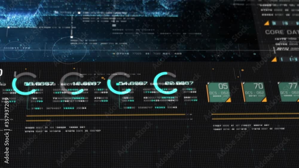 Futuristic head up display holographic city digitally generated image virtual reality matrix ...