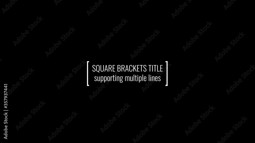Square Brackets Title Stock Template | Adobe Stock