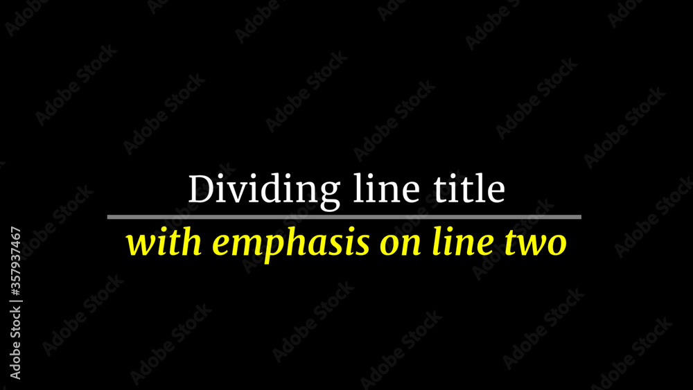 Dividing Line Title Stock Template | Adobe Stock