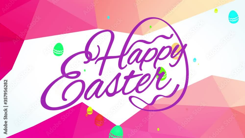 smiling easter written with lean satin typography forming embryo shape ...