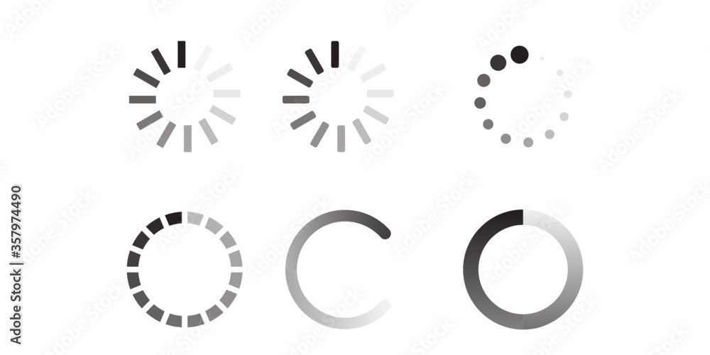 Loading icon set. Load sign. Vector illustration Stock Vector | Adobe Stock
