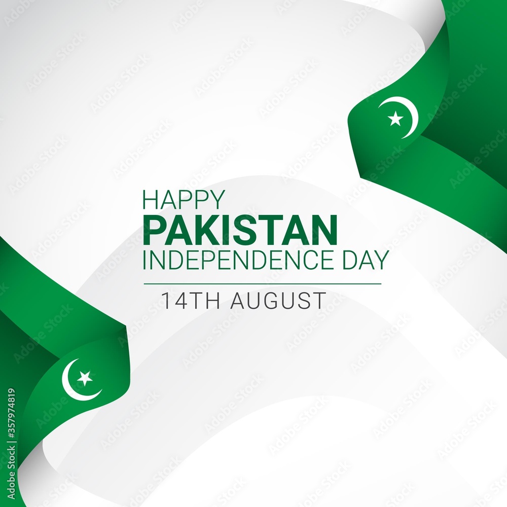 pakistan independence day vector template. Stock Illustration | Adobe Stock
