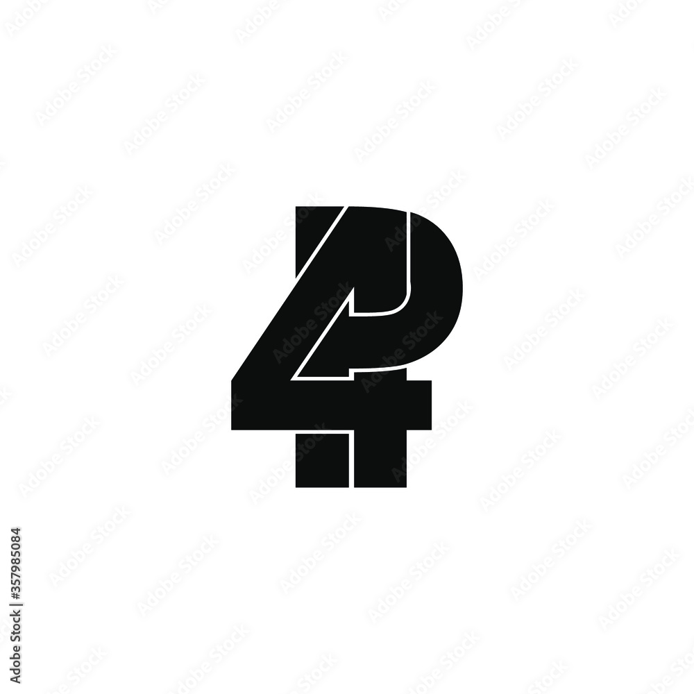p4 letter original monogram logo design Stock Vector | Adobe Stock