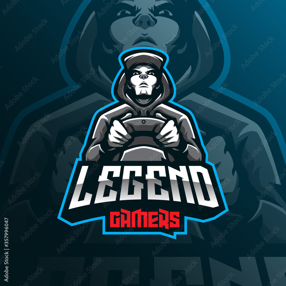 gamer mascot logo design vector with modern illustration concept style ...