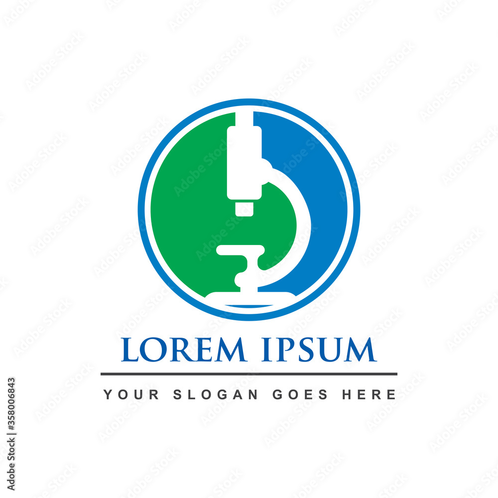microscope logo , laboratory logo vector Stock Vector | Adobe Stock