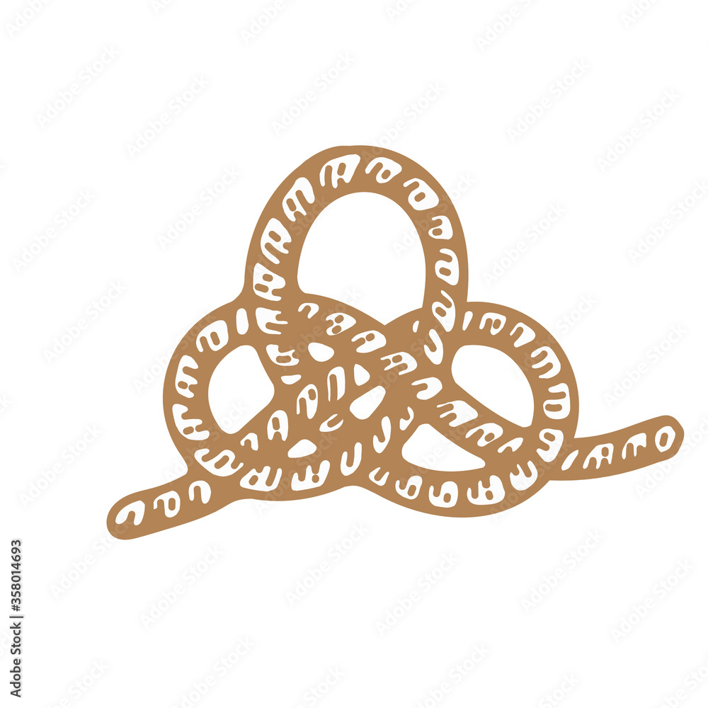 sailor knot nautical vector hand drawn illustration in engraving ...