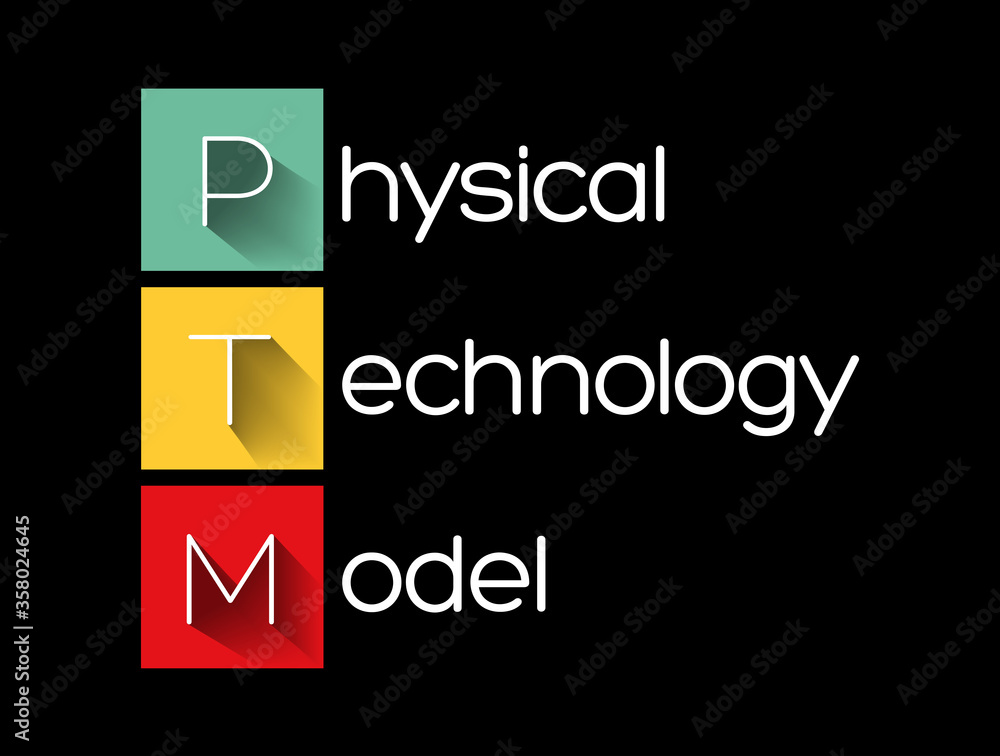 PTM - Physical Technology Model acronym, concept background Stock ...