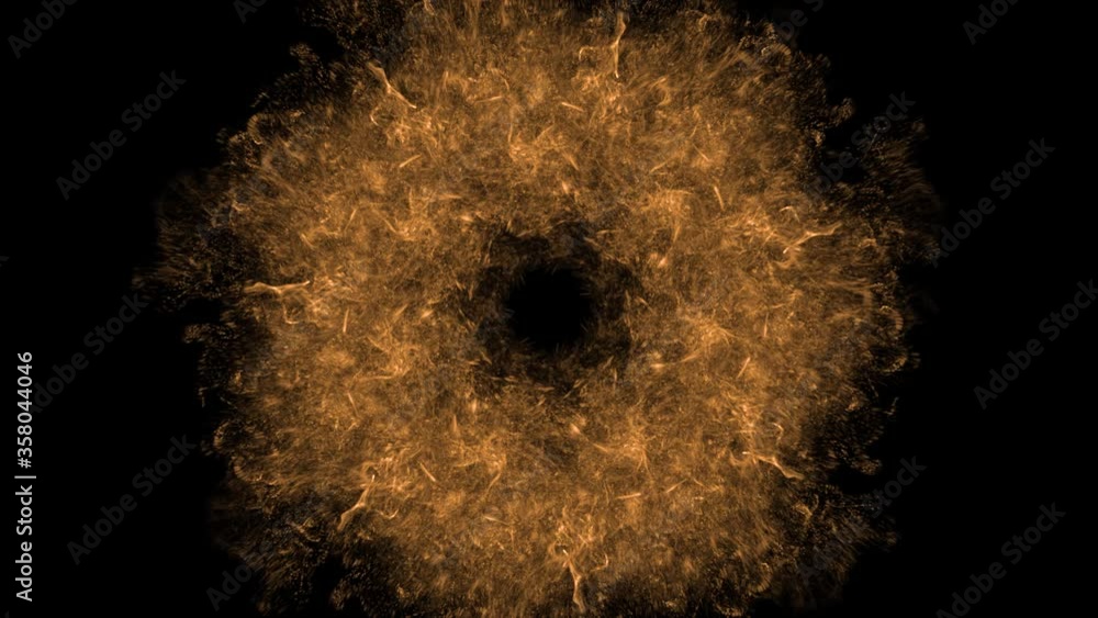 3D smoke explosion shockwave effect and divergent wave isolated on ...