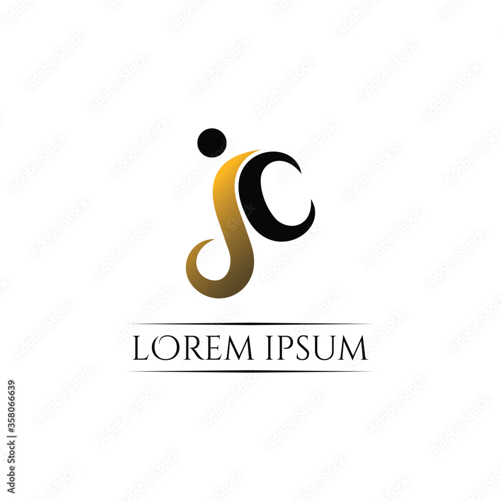 Letter JC logo design vector. vector illustration. Stock Vector | Adobe ...