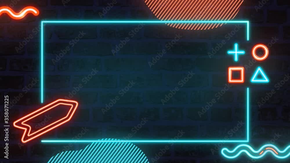 Neon sign - animated color background. Stock Video | Adobe Stock