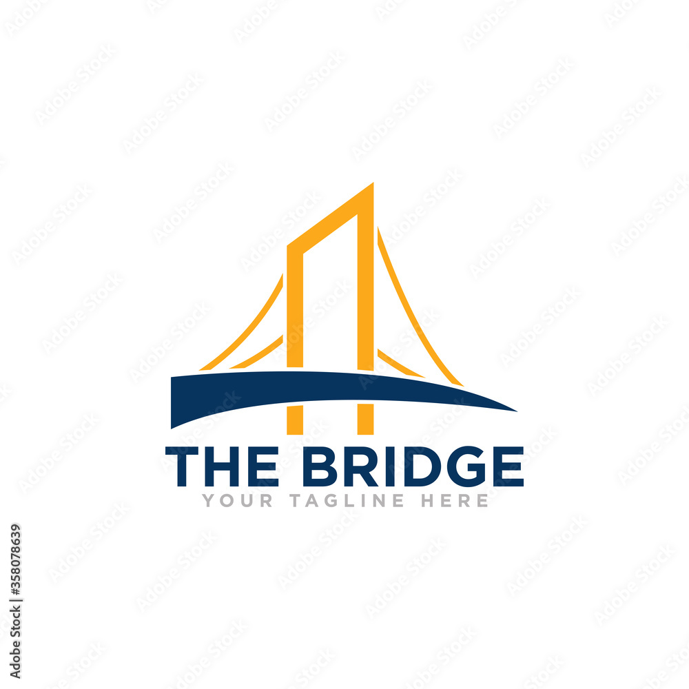 Bridge Construction Logo Icon Design Vector Stock Vector | Adobe Stock