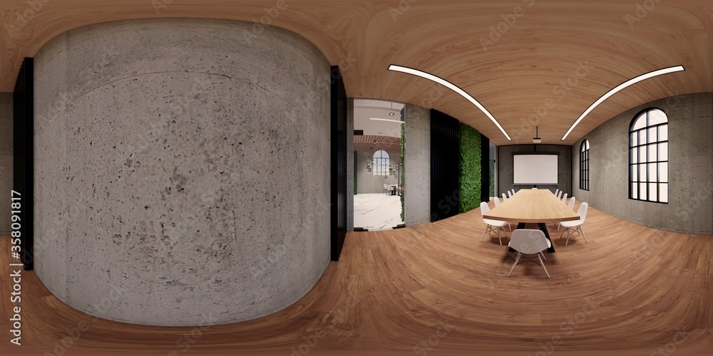 3d illustration spherical 360 vr degrees, a seamless panorama of the ...