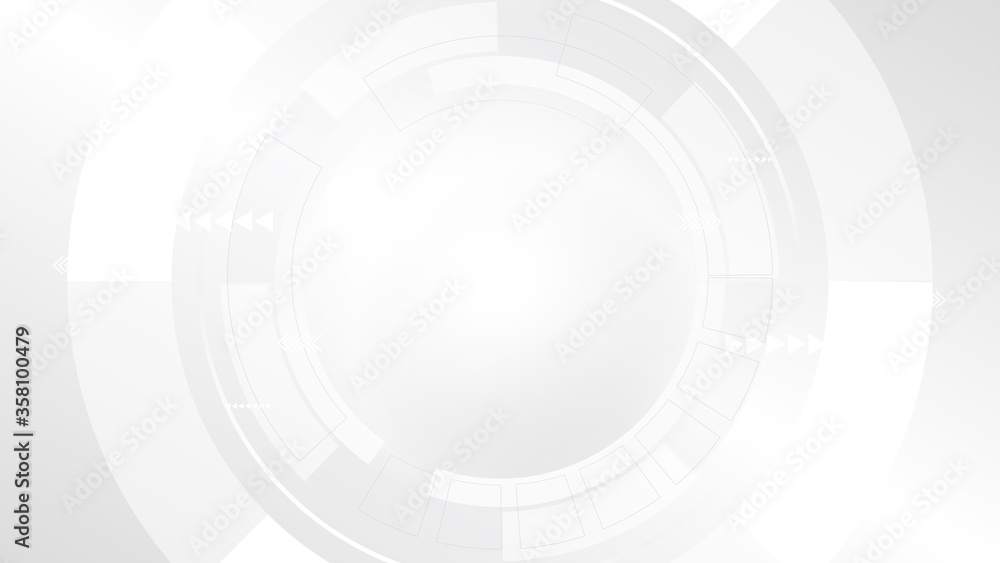 Grey white Abstract technology background,Hi tech digital connect ...