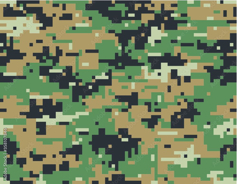 MARPAT camouflage seamless pattern. Digital (pixelated) texture. Stock ...