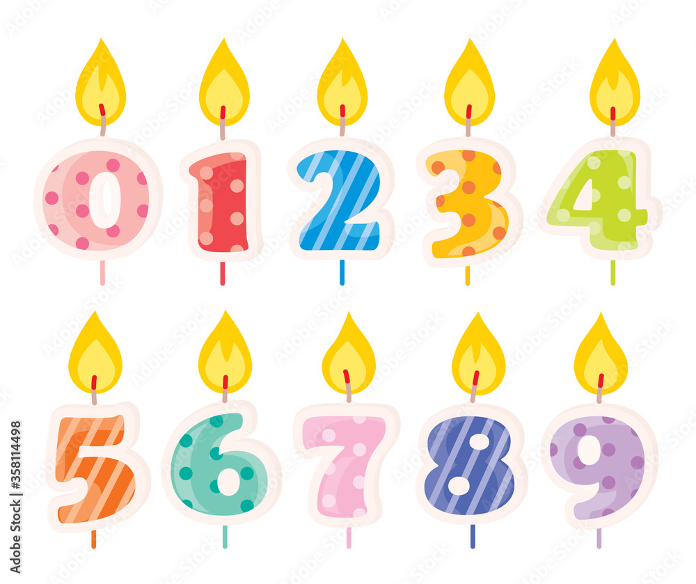 Birthday Candle Clip Art Numbers