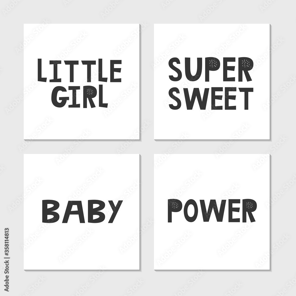 Collection of superhero black and white hand drawn lettering. Vector ...