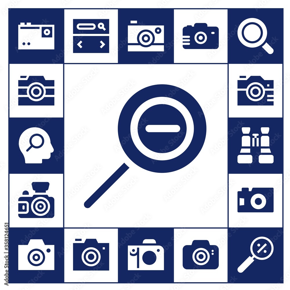 zoom icon set Stock Vector | Adobe Stock