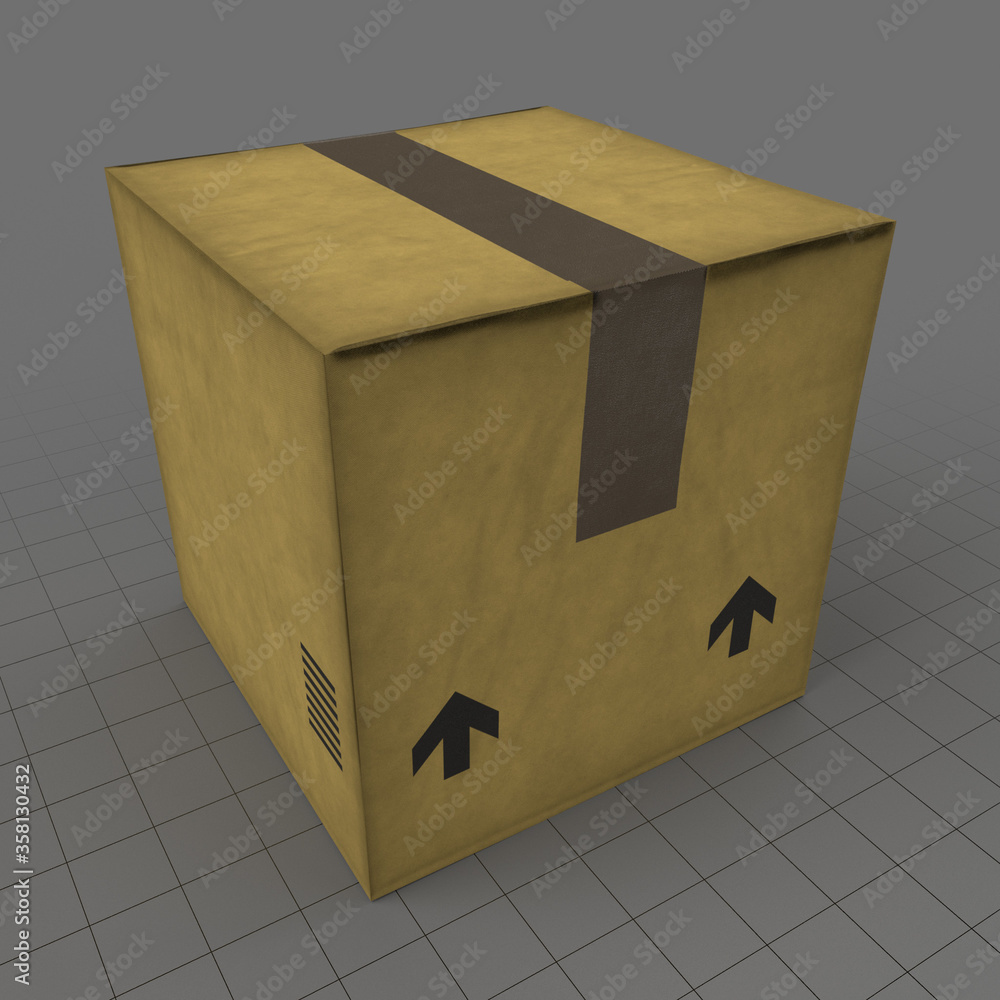 Cardboard box Stock 3D asset | Adobe Stock