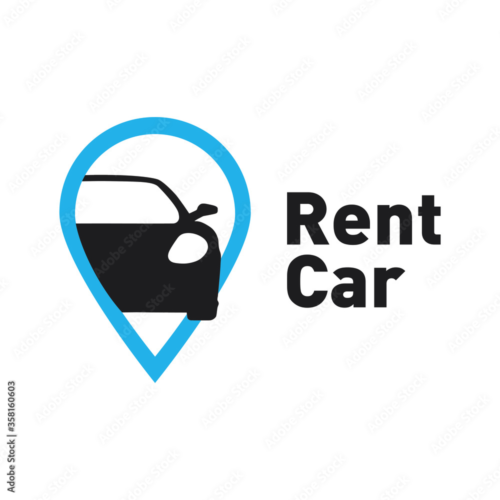 Vector logo for a car rental company Stock Vector | Adobe Stock