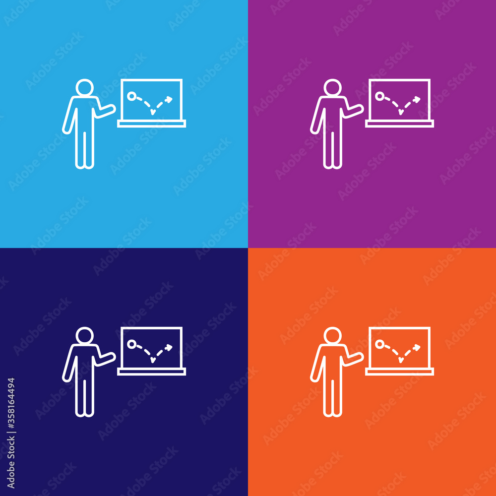 physics teacher icon. Education Symbol Sign Pictogram Stock Vector ...