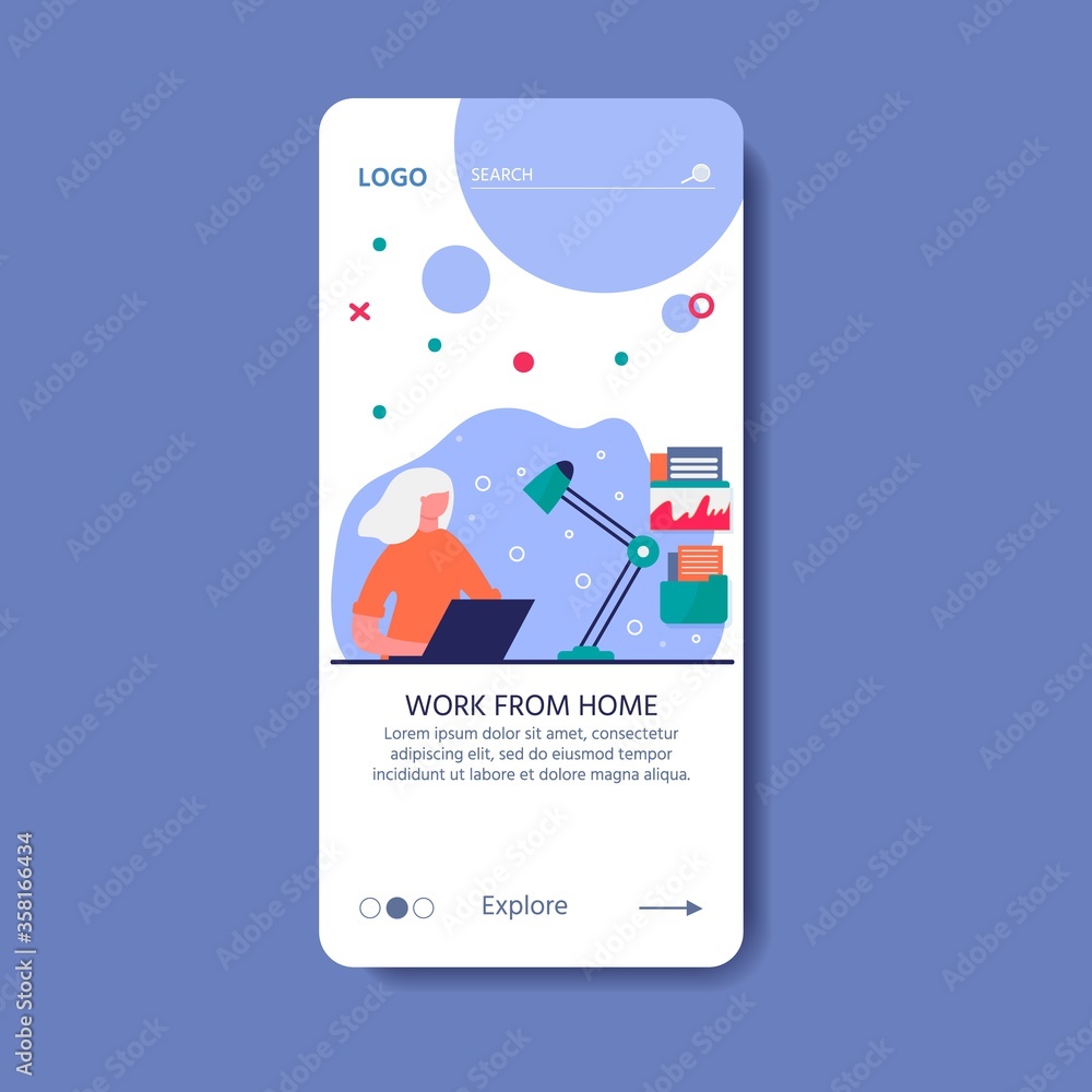 Vector concept of work time management with character, alarm clock ...