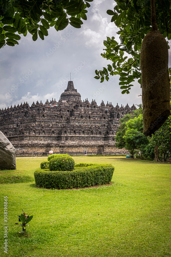 Beautiful magnificent Borobudur temple in Java Island, Indonesia Stock ...