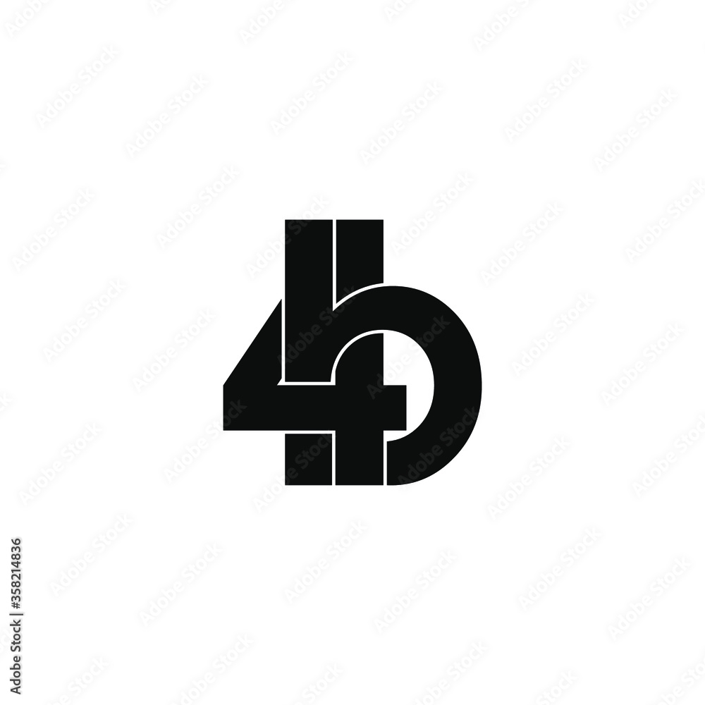 b4 letter original monogram logo design Stock Vector | Adobe Stock