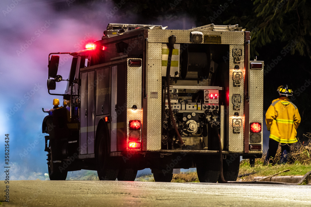 Fire brigade on scene in residential community in response to reports ...