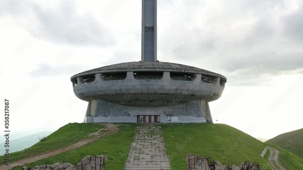 Video Stock Buzludja, Bulgaria. Dron top view on one of the largest in ...