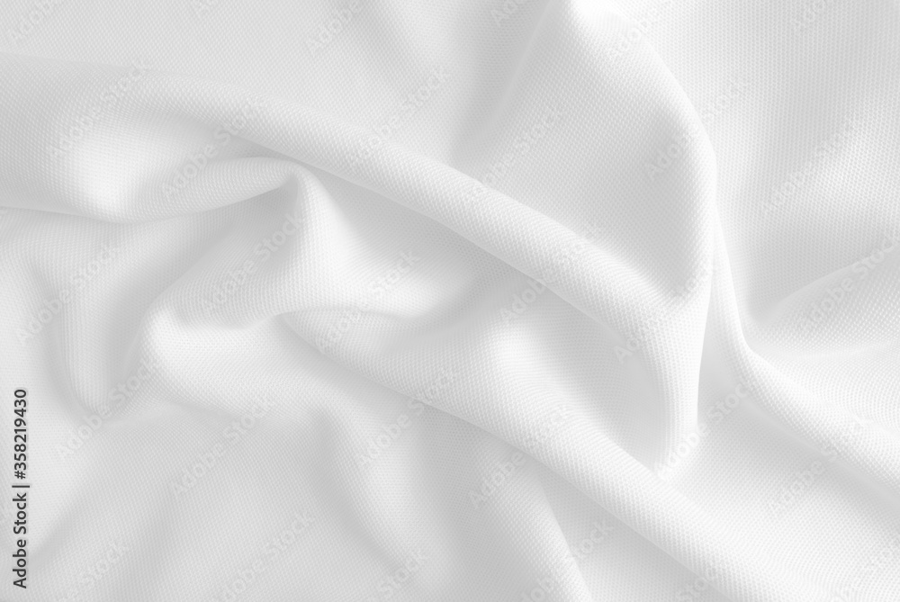 White abstract folded clothes background, fabric texture Stock Photo ...
