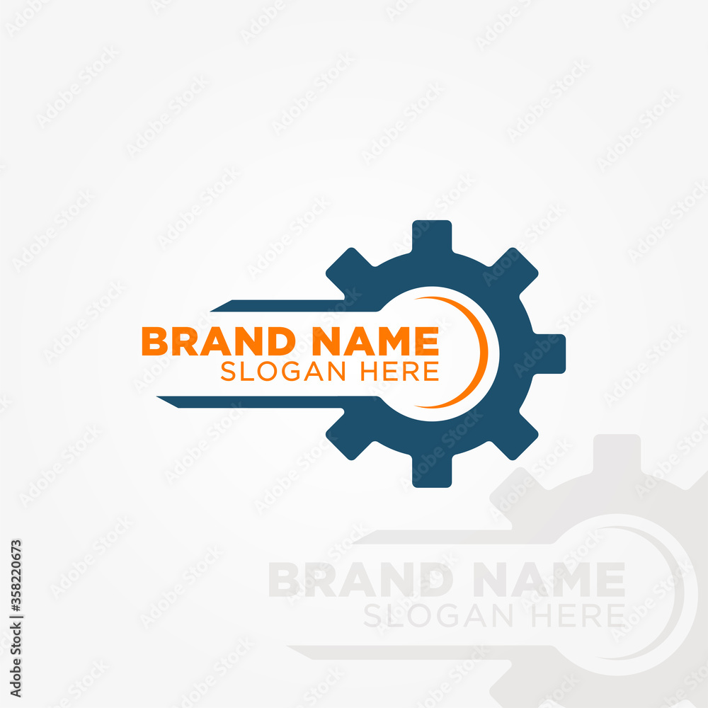 Simple and Modern Gear Logo Design for your business Stock Vector ...