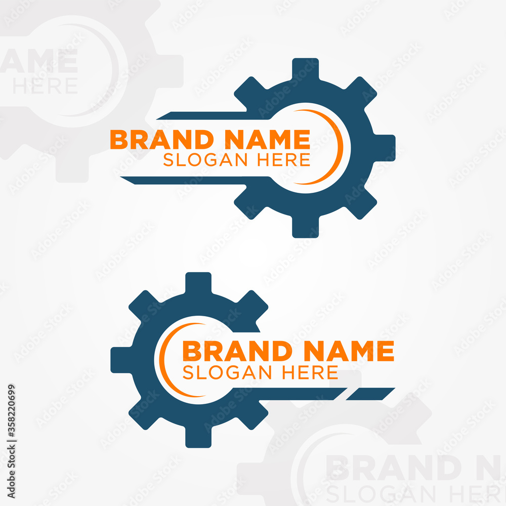 Simple and Modern Gear Logo Design for your business Stock Vector ...