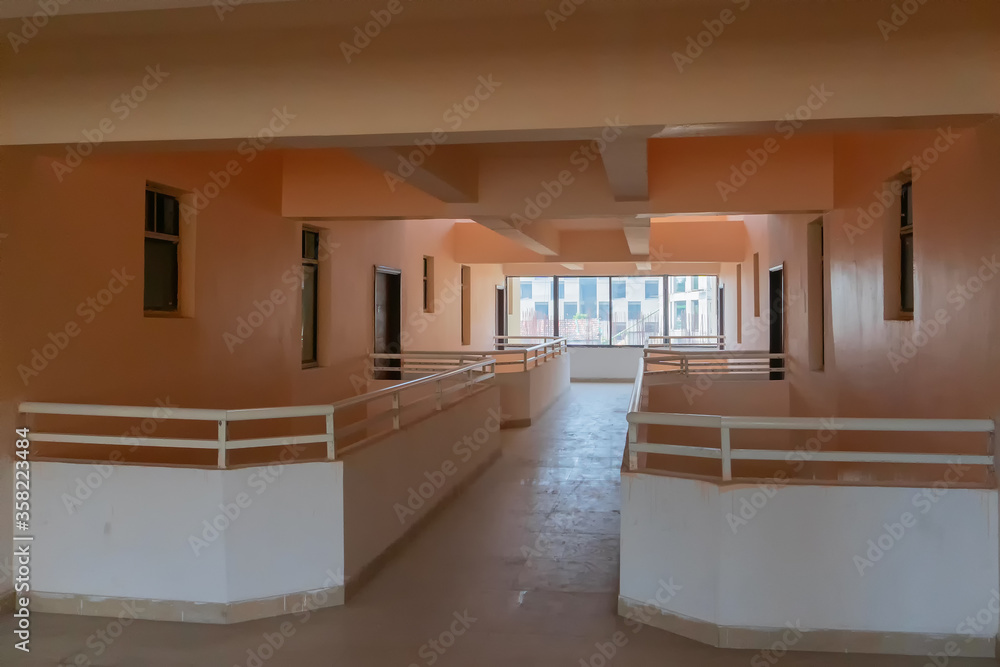 Inside view of new building, being built at Rajarhat New Town area of ...