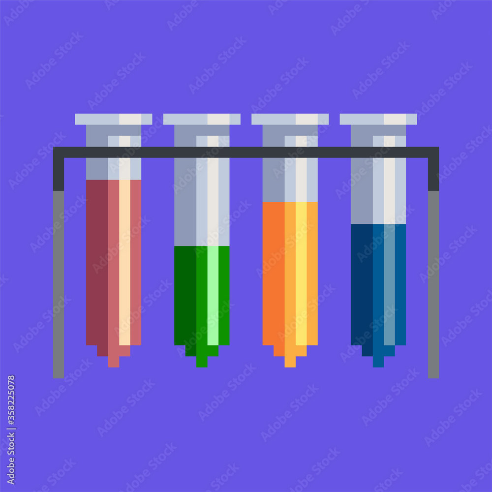 Test Liquid Laboratory Vector Pixel Art Graphic Resource Stock ...