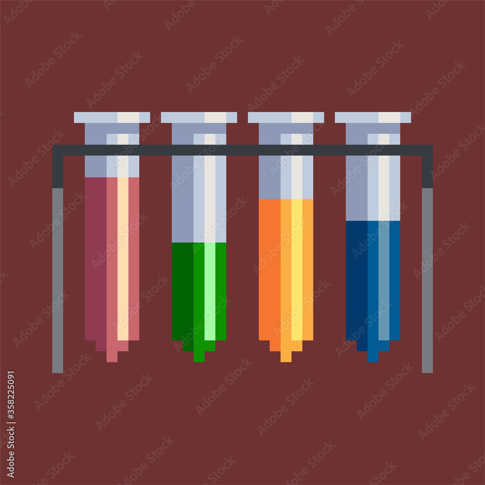 Test Liquid Laboratory Vector Pixel Art Graphic Resource Stock ...