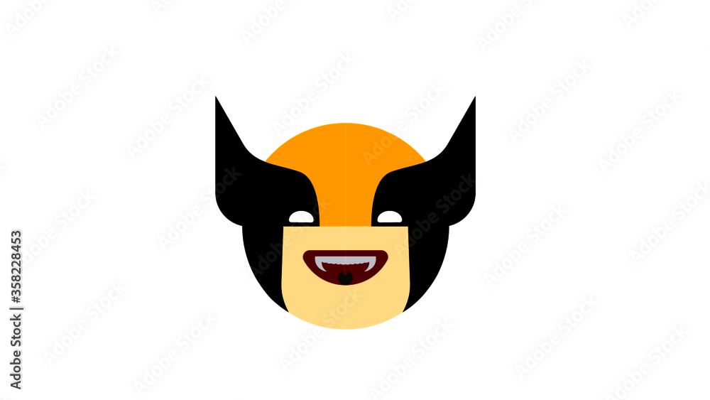 Wolverine emoji Stock Vector | Adobe Stock