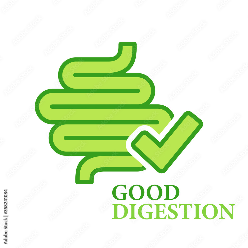 Good healthy digestion vector logo Stock Vector | Adobe Stock
