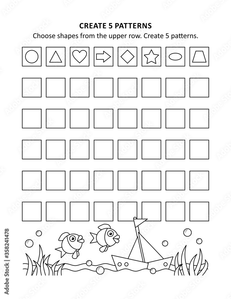 Educational math activity sheet and coloring page for kids to learn and ...