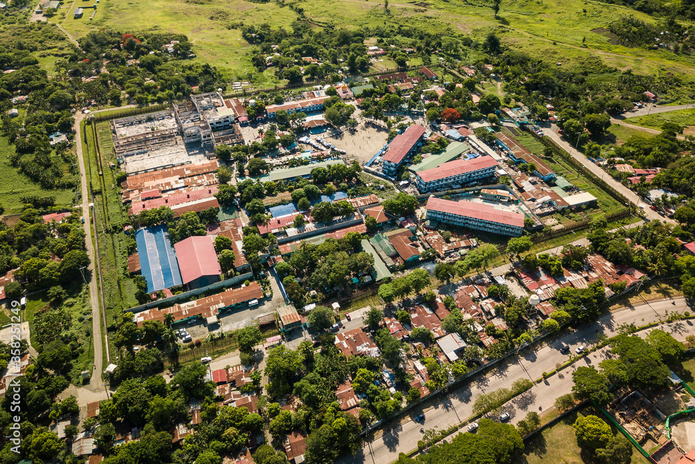 Aerial of Camp Sampaguita, a medium security prison. Part of New ...