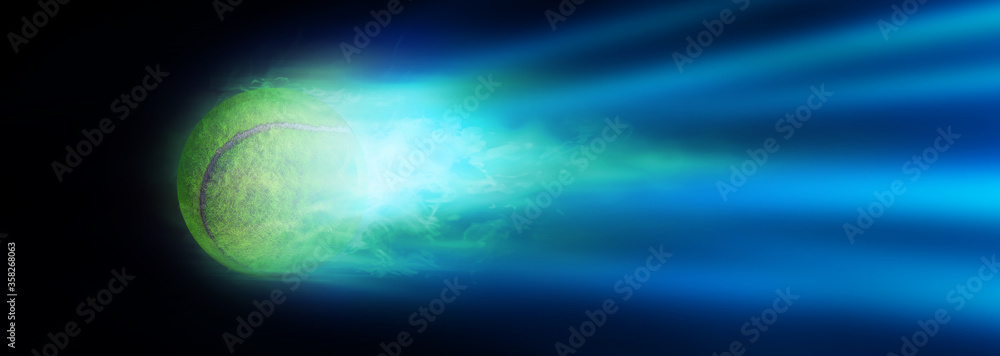 Imagine a tennis ball that has been hit forward with very high speed ...