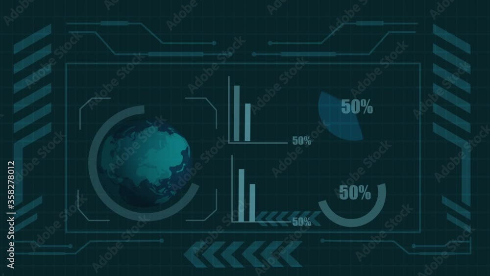Futuristic displaying with digital technology analysis background,Info ...