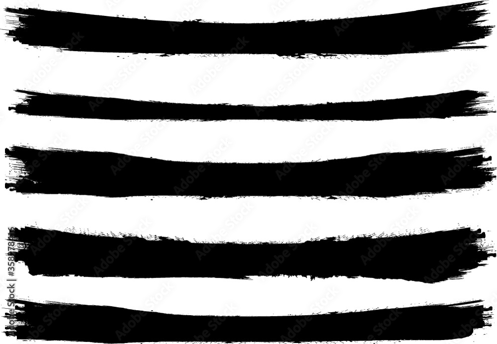 Grunge Paint stripe . Vector brush Stroke . Distressed banner . Black ...