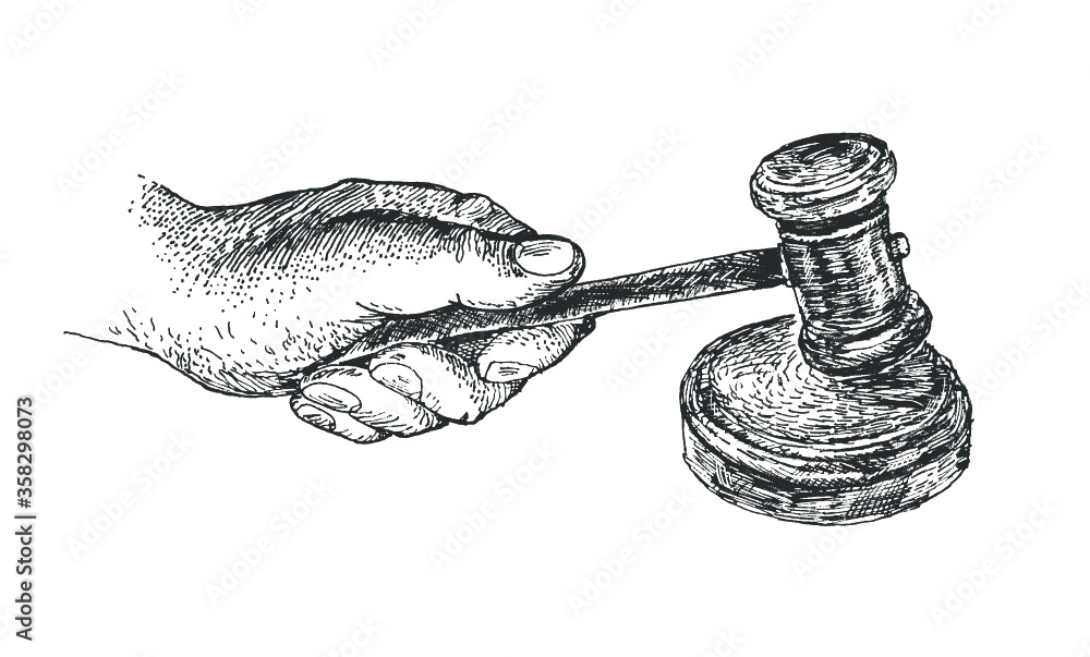 Male hand holding judges wooden gavel. Law, advice and Legal services ...