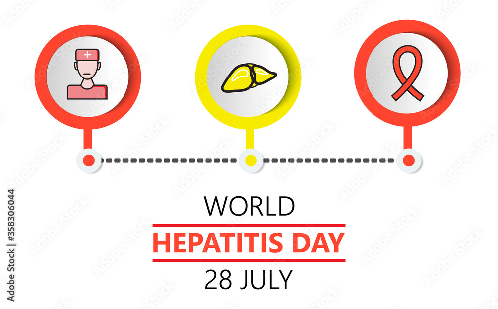 Hepatitis A, B, C, D, cirrhosis, world hepatitis day concept vector ...