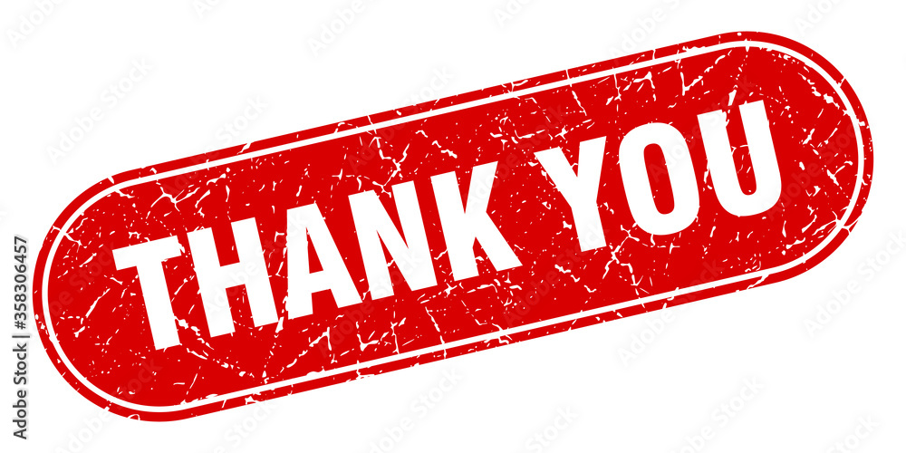 thank you sign. thank you grunge red stamp. Label Stock Vector | Adobe ...