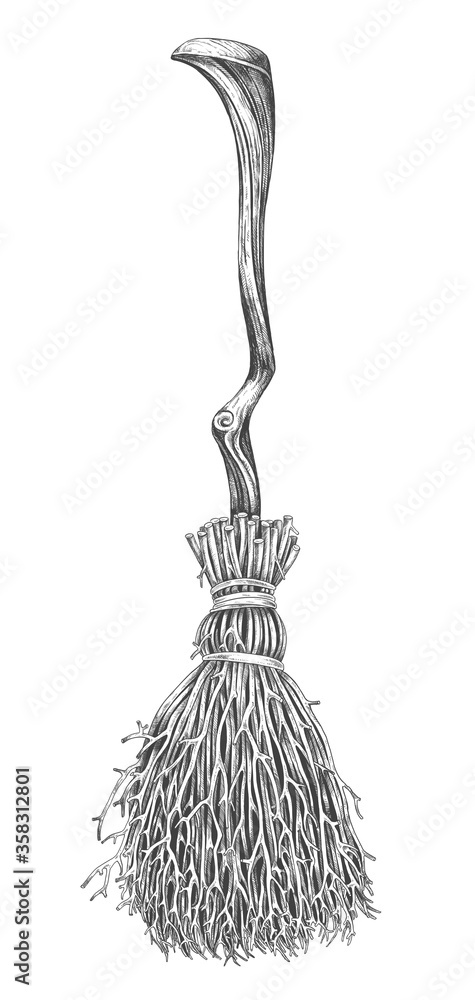 Witch Broom Drawing